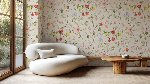 Botanical Hand Painted Vine Wallpaper – Sarah Drake Design